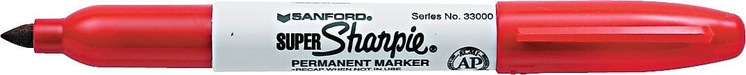 Sharpie Super Permanent Marker Bold Point Red (33002) - Walmart.com