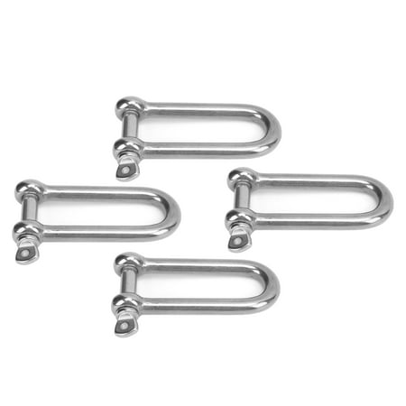 Fdit 4pcs Stainless Steel U Type Shackle Lengthen U Sling Screws Wire ...