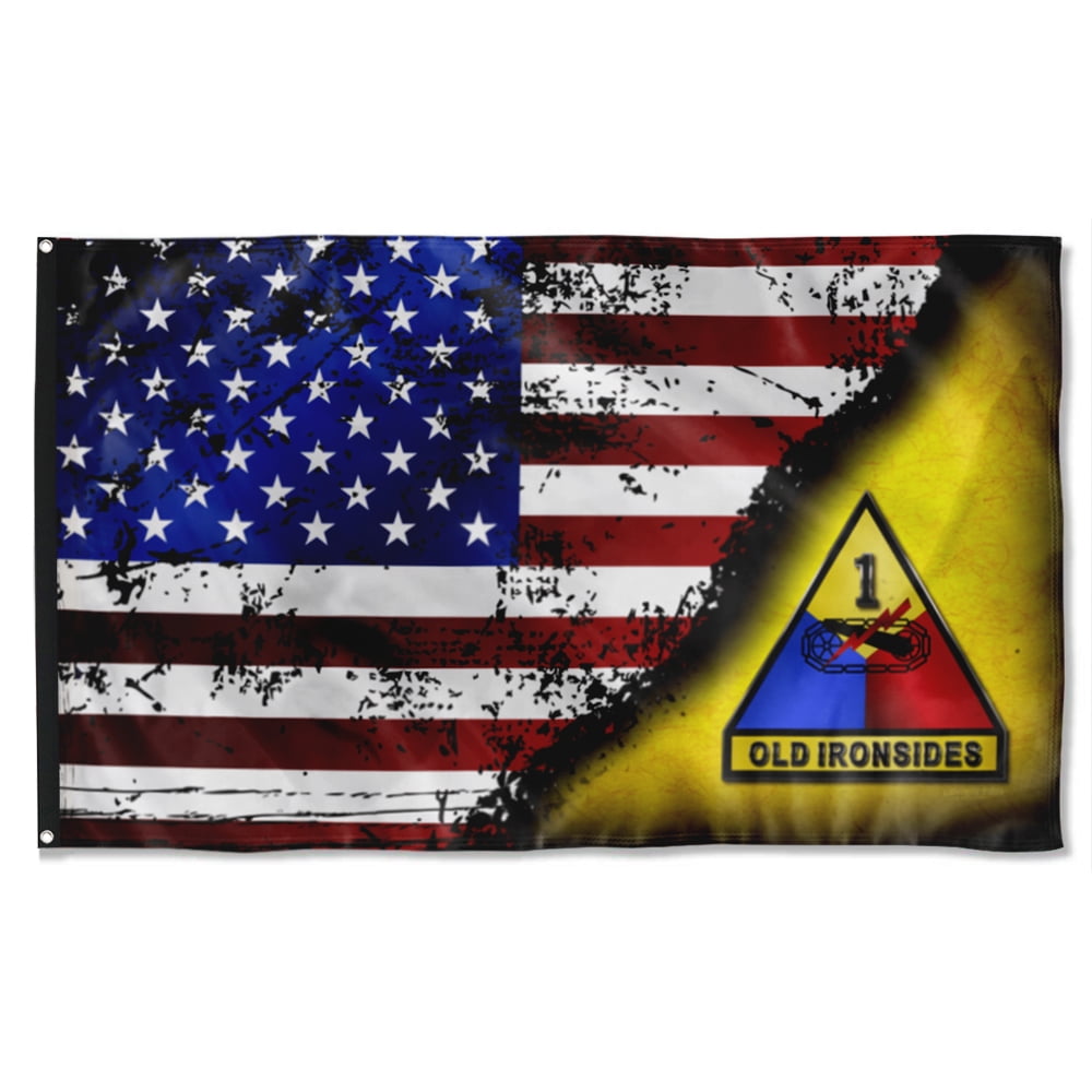 Cayyon 1ad Stars&stripes Flag 3x5Feet Military Banner with 2 Brass ...