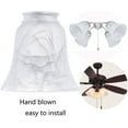 Ceiling Fan Light Covers, aitional Style Frosted Shade, Milky Scavo ...