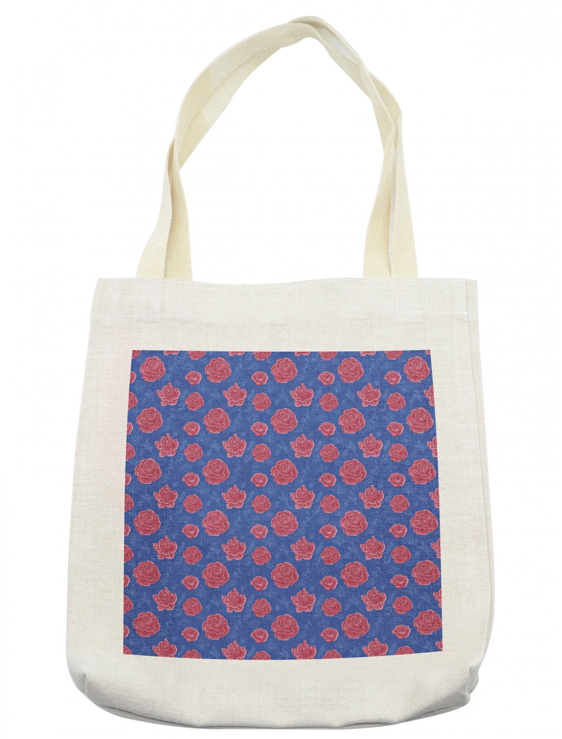 Rose Tote Bag, Romantic Bicolour Design Petal Pattern with Outline ...