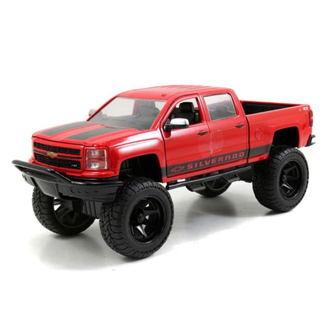 Jada Toys JAD97476R 2014 Chevy Silverado Off-Road Pickup Truck in Red ...