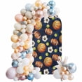 Basketball Rugby Arch Backdrop Cover, 6.6FT, Soccer Tennis Brown Ball ...