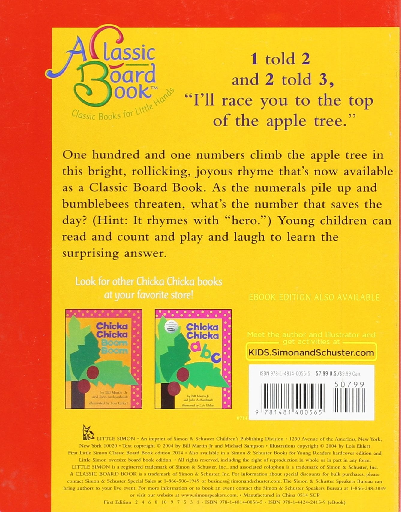 Chicka Chicka 1 2 3 Board Book By Bill Martin Jr Walmart Canada
