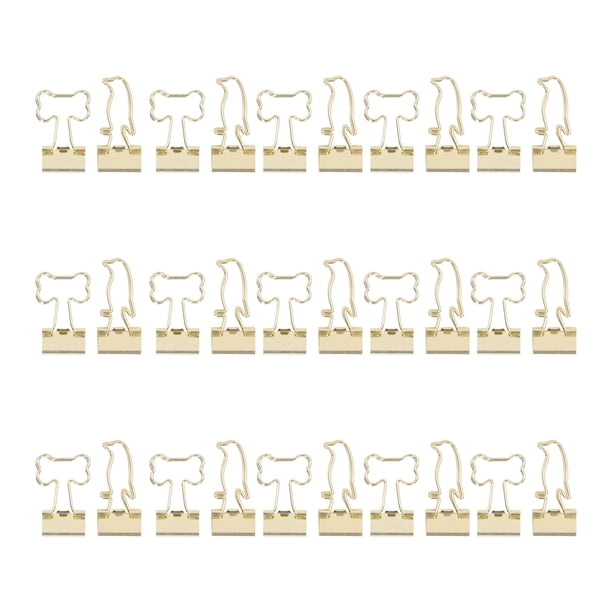 Paper Binder Clips, Cute Strong Clamping Force Electroplating Process ...