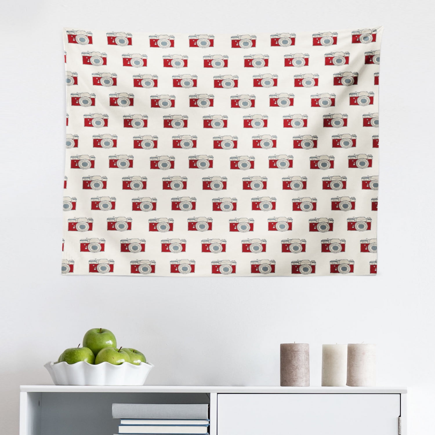 Camera Tapestry, Retro Pop Art Style Photo Device for Recording Videos ...