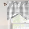 Buffalo Grey Plaid Tie Up Valances Curtain, Spring Simple Pattern ...