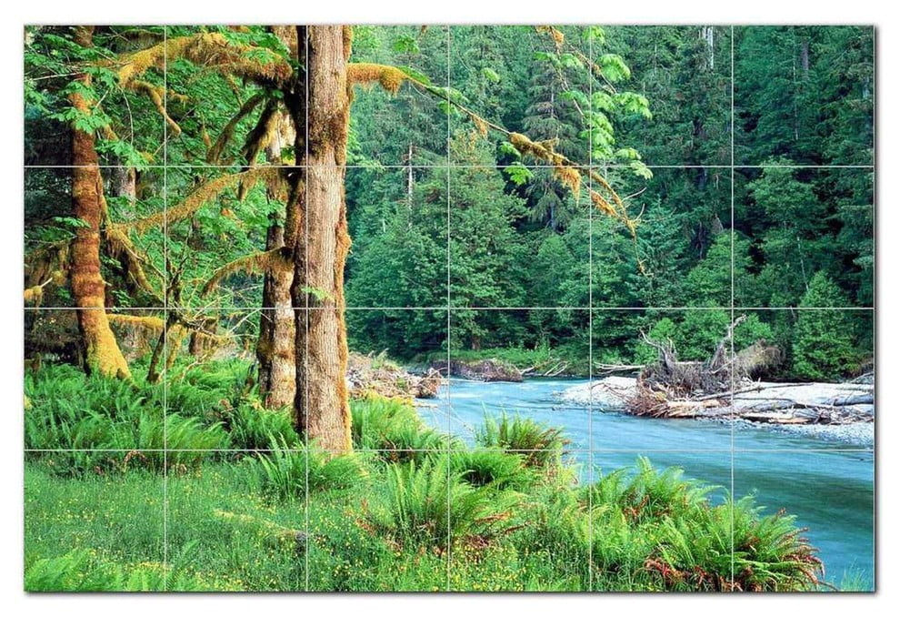 River Picture Ceramic Tile Mural Kitchen Backsplash Bathroom Shower ...