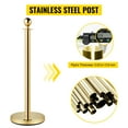 VEVORbrand Gold Stanchion Posts Queue 4pcs , 38 inch Red Velvet Rope ...