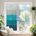 Blue Aqua Ombre Window Privacy Film Stain Glass,Reusable Decorative ...