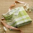 Battilo Light Green Plaid Throw Blanket for Couch,Summer Lightweight ...