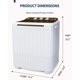 KUPPET Portable Washing Machine, 17lbs Compact Twin Tub Wash&Spin Combo ...