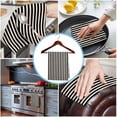 3 Pack Simple White Striped Kitchen Towels Black Stripe Vintage Linen ...