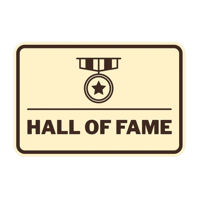 Signs ByLITA Classic Framed Hall of Fame Sign (Ivory/Dark Brown ...