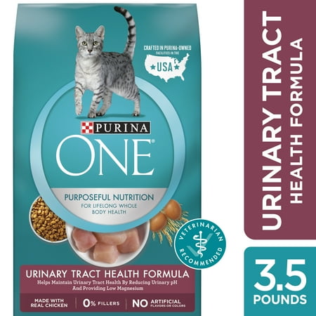 Purina One Urinary Tract Health Formula Natural Dry Cat Food, 3.5 lb ...