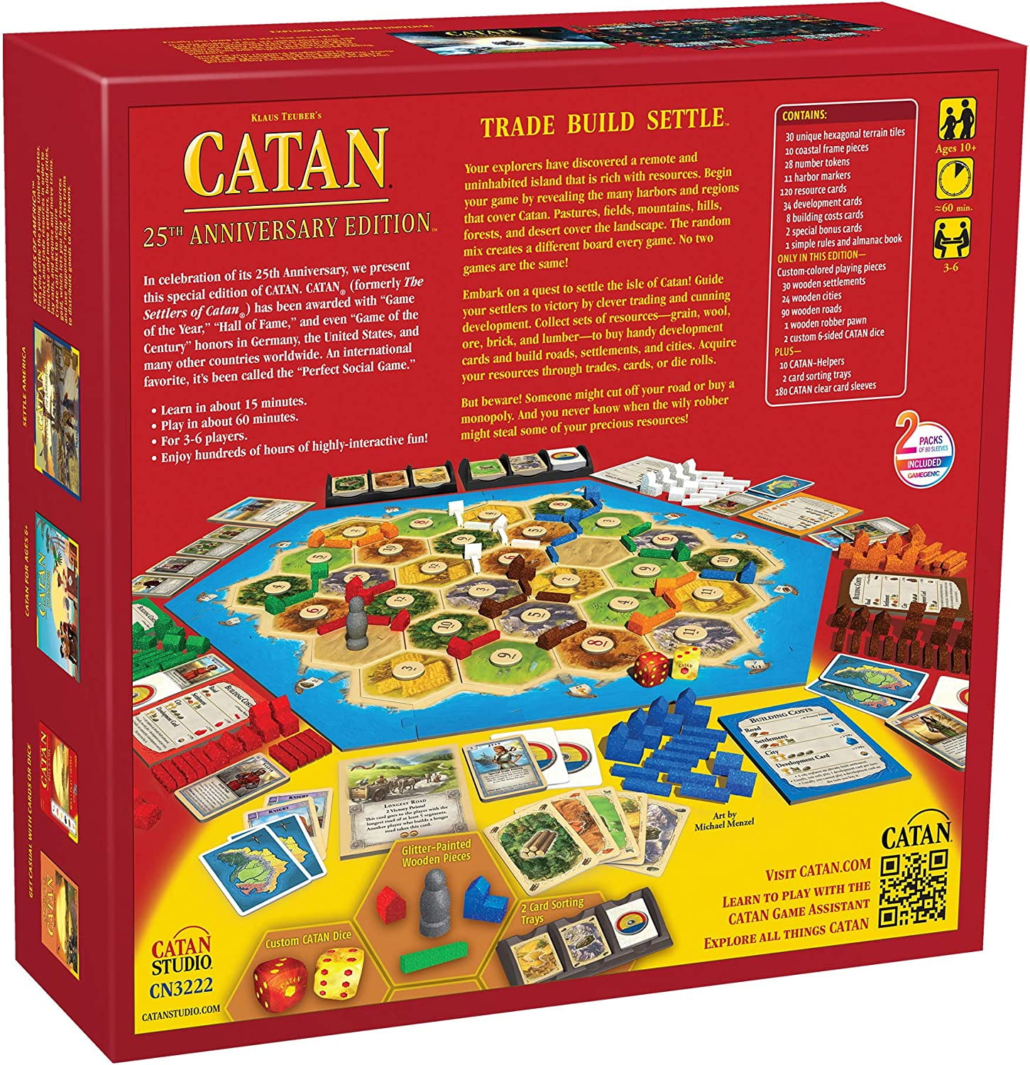 Buy CATAN Board Game 25th Anniversary Edition | Includes The Base Game ...