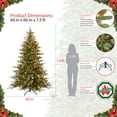 Puleo International Balsam Fir Pre-Lit Artificial Christmas Tree ...
