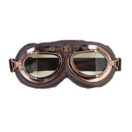 Steampunk Padded Motorcycle Goggles Adjustable Strap Costume Brown ...