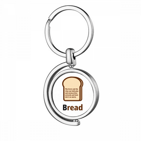 Bread Paragraph Food Read Rotating Keychain Metal Keyring Holder ...