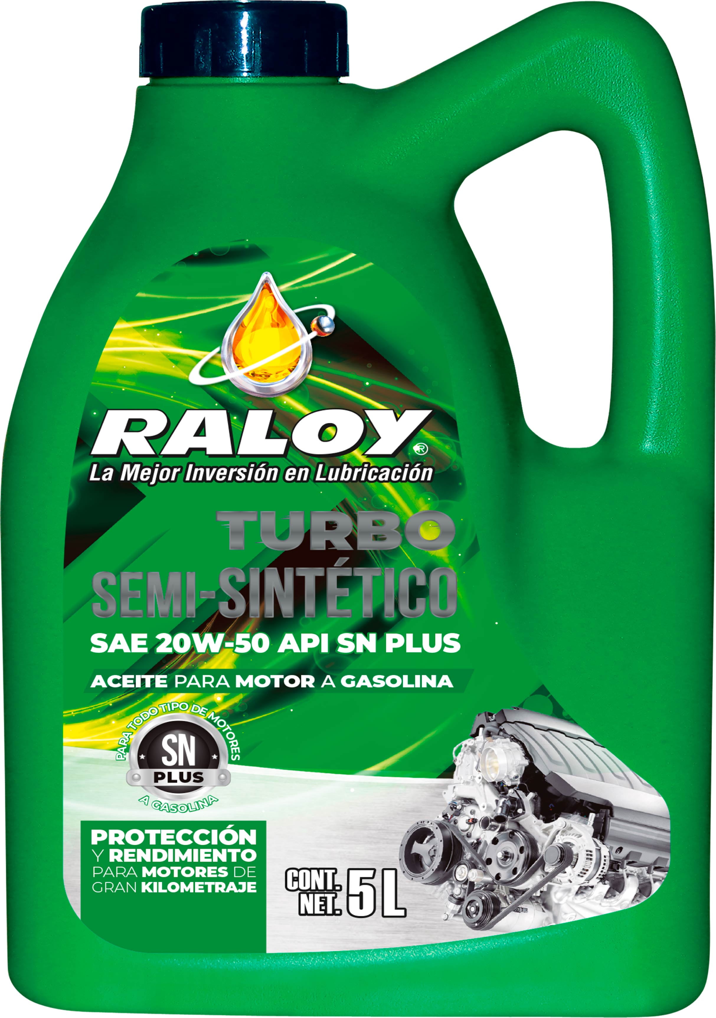 Aceite 20w50 semisintetico 5 litros Raloy Semi sintetico | Bodega ...