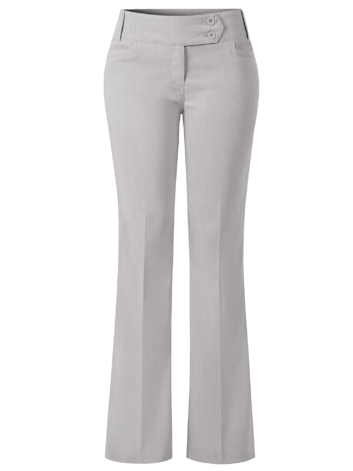 Made by Olivia Women's Relaxed Boot-Cut Office Pants Trousers Slacks ...