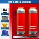 Red Flameproof Cabinet, 18.11"x18.11"x23", Multi-Point Locking ...