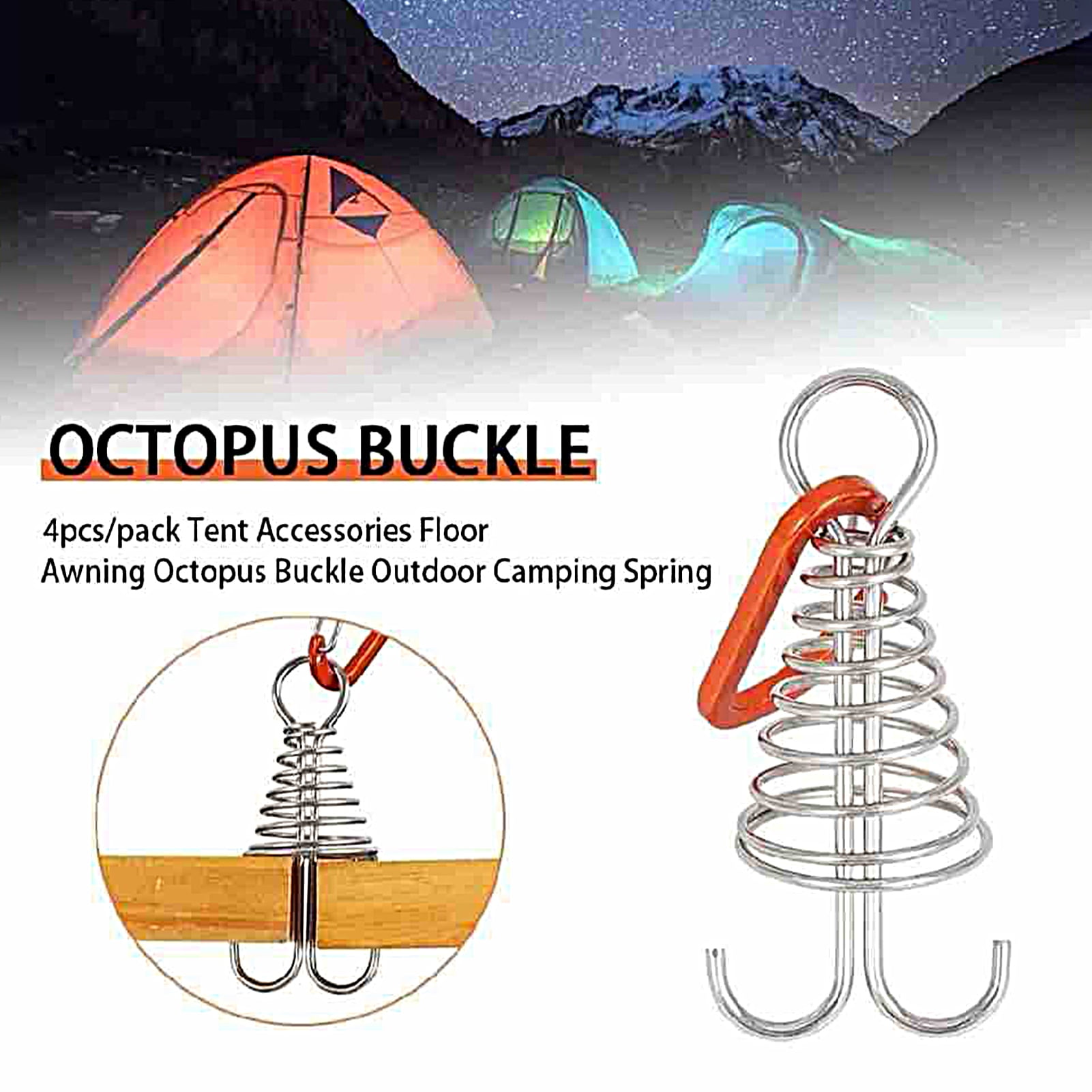 Washranp Stainless Steel Octopus Deck Peg Spiral Shaped with Rope ...