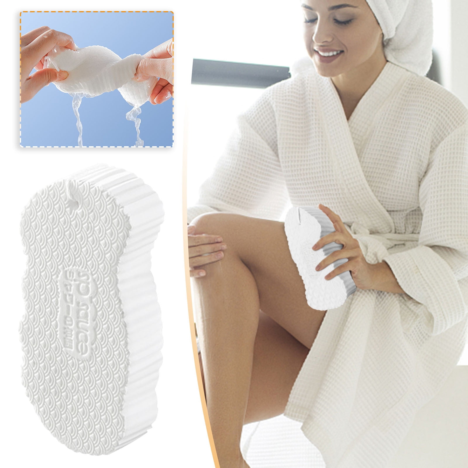 Aurigate Magic Exfoliating Bath Sponge 3d Super Soft Exfoliating Bath