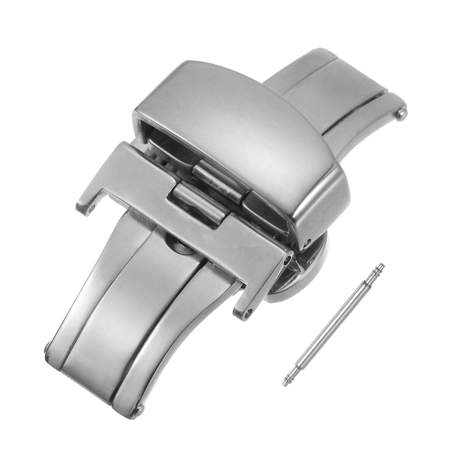 Plegable Reloj Cierre Pulsador Botón Rápida Liberación 18mm Cuero Tono ...