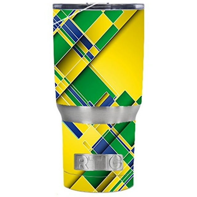 Skin Decal Vinyl Wrap for RTIC 20 oz Tumbler Cup (6-piece kit) stickers ...