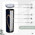 20 oz Stainless Steel Insulated Tumbler - Dark Blue Body with Glowing ...