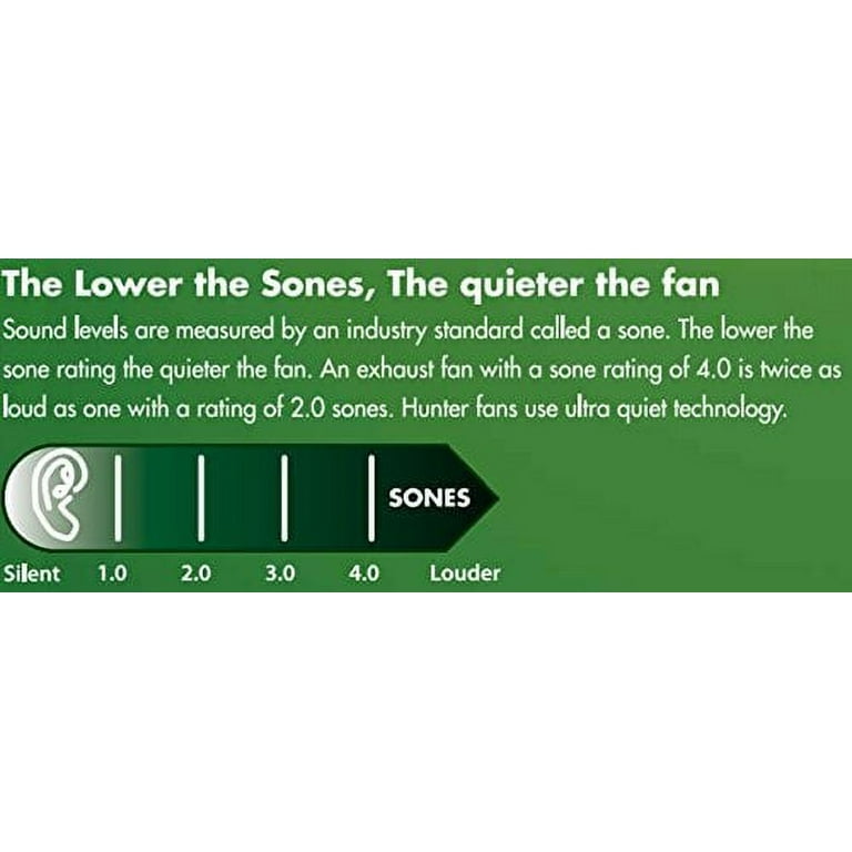 Hunter 83001 Ventilation Riazzi Bathroom Exhaust Fan With Light Brushed ...