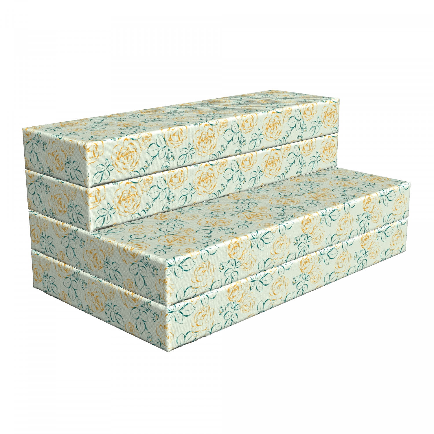 Floral Foldable Mattress, Sketchy Garden Roses Pattern, 78.7" x 47.2 ...