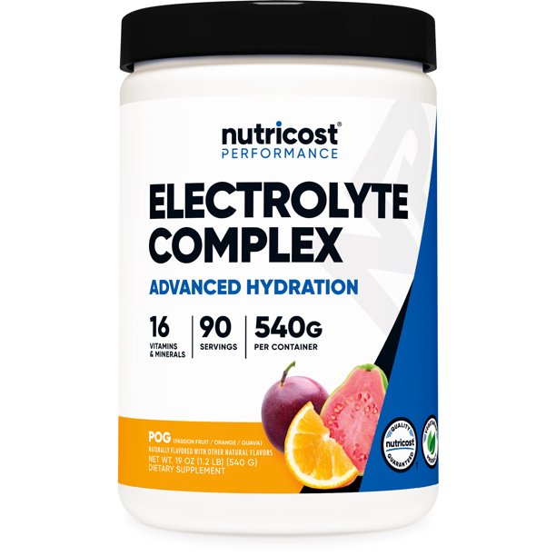 Nutricost Electrolyte Complex Supplement Powder- Passion Fruit, Orange ...