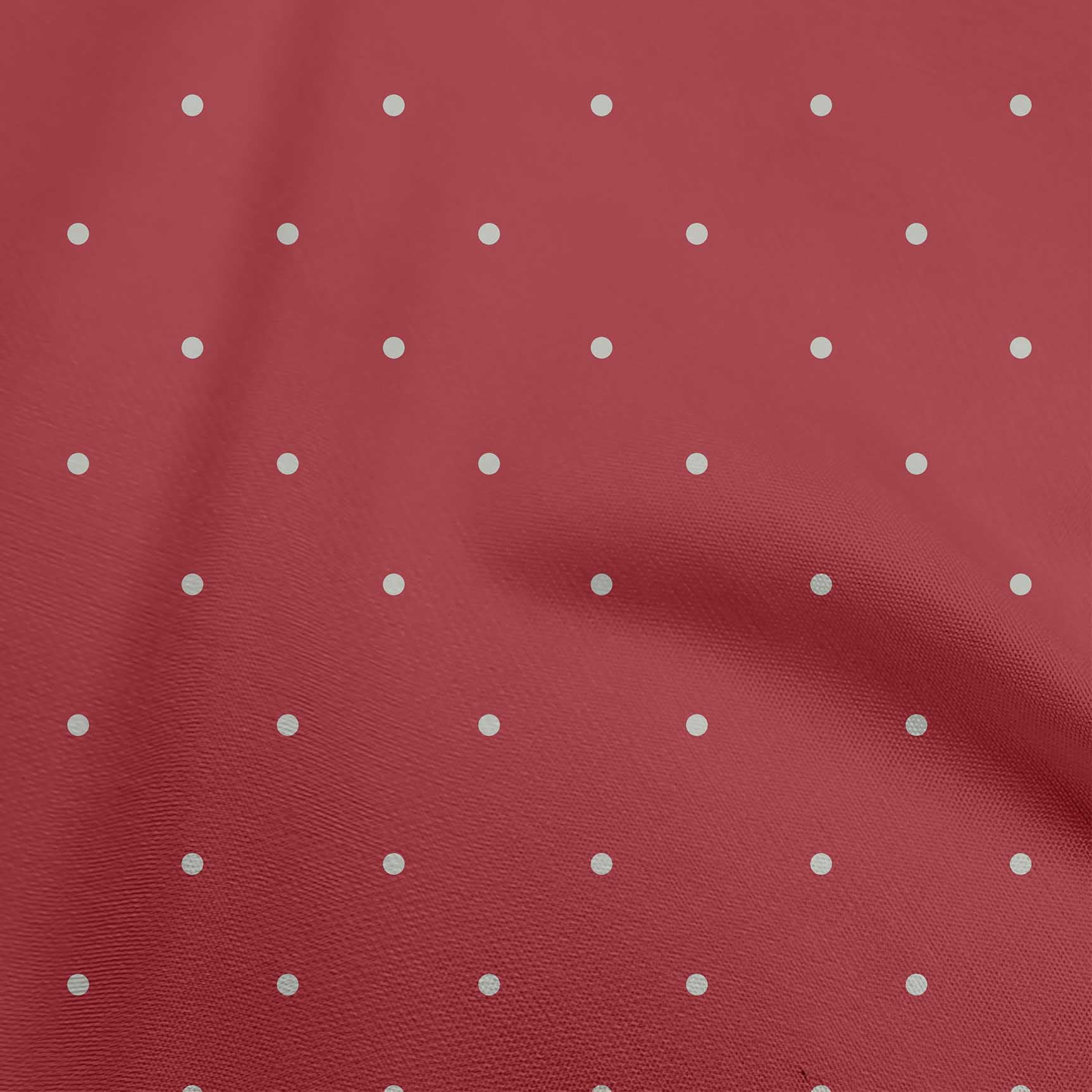 oneOone Cotton Jersey Maroon Fabric Polka Dot Fabric For Sewing Printed ...