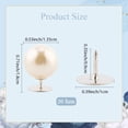 20Pcs Plastic Pearl No Sewing Buttons with Iron Needle Round Platinum ...