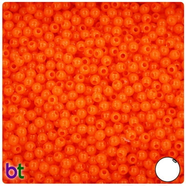BeadTin Tangelo Neon Bright 19mm Spaghetti Craft Beads (150pcs ...