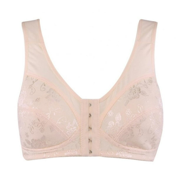Pretty Comy Front Closure Bra for Women Full Coverage Wirefree Lace ...