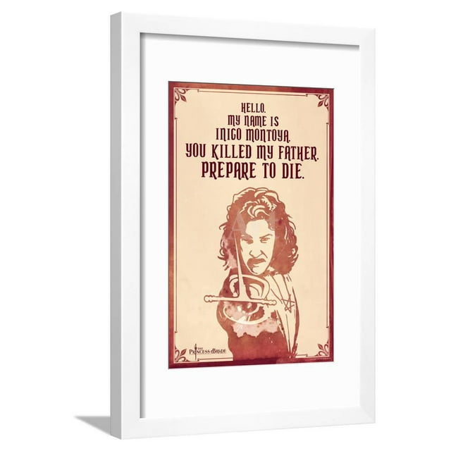 The Princess Bride Hello My Name Is Inigo Montoya Framed Print Wall Art ...