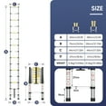 Luxvie Telescoping Ladder 8.5FT Aluminum Extension Ladder Multi-Purpose ...