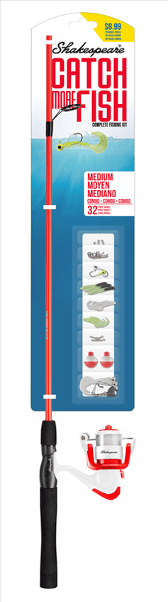 Shakespeare Complete Spinning Rod and Reel Fishing Combo Kit - Walmart.com