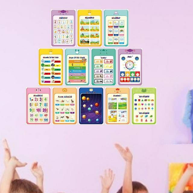 Educational Posters for Kids and Toddlers, Pack of 12 Large Laminated ...