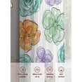 Abstract Art Floral Sheer Curtains for Living Room Bedroom Simple Line ...