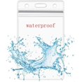 Vertical ID Card Name Tag Badge Holder with Waterproof Type Resealable ...