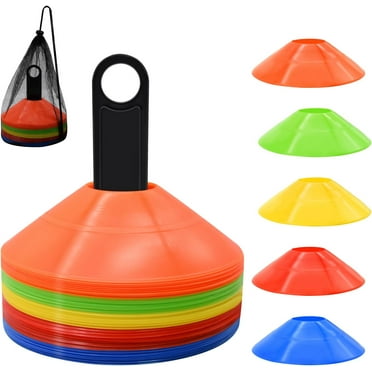 Cyfie 50pcs Soccer Cones, Agility Drills, Football, Basketball, Training, Kids Adults Practice ...