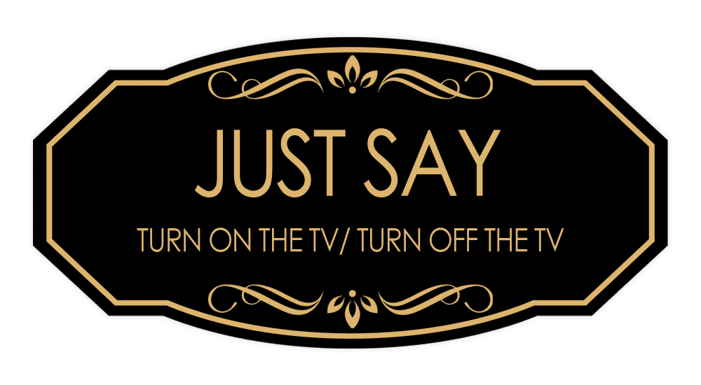 Signs ByLITA Victorian Just Say Turn On The TV / Turn Off The TV Airbnb ...