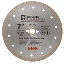 MK Diamond 167022 7" Contractor Turbo Rim Diamond Blade - Walmart.com