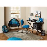 Realspace® X-Cross 48"W Computer Desk With File Cabinet, Black ...