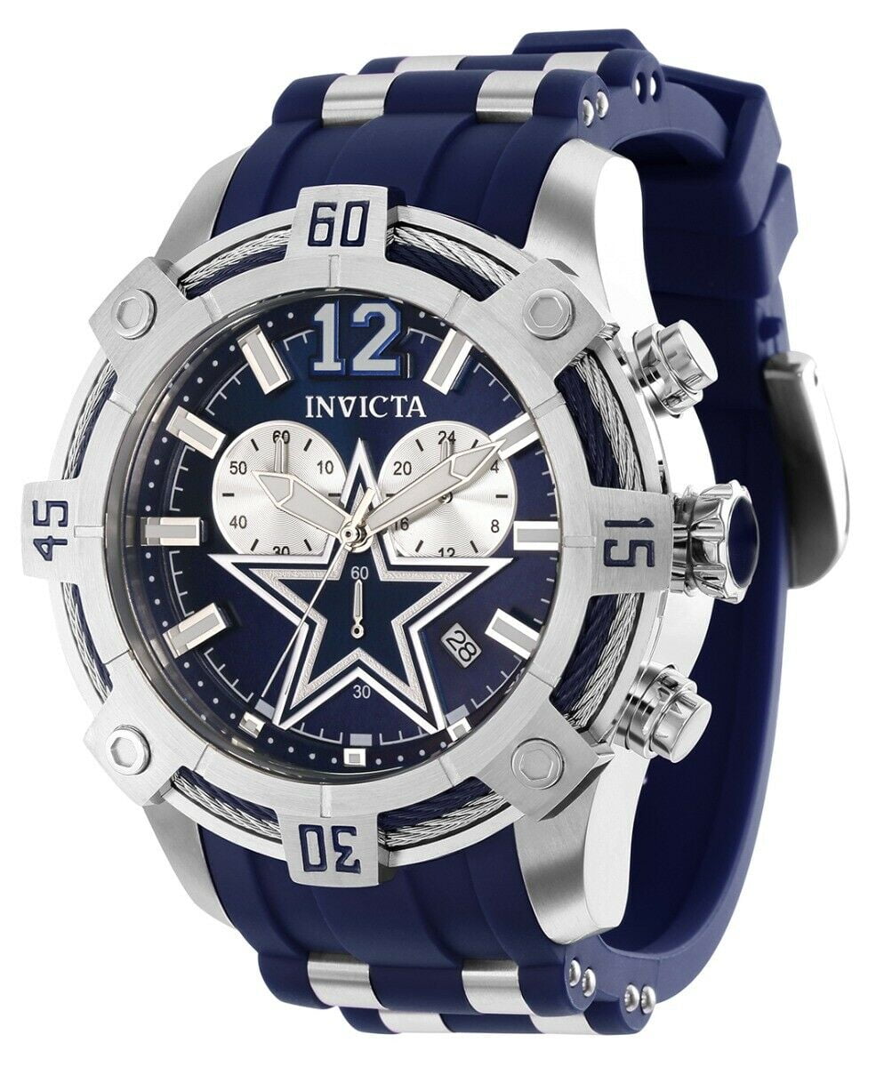 Invicta NFL Dallas Cowboys Men's 52mm Blue Fly-Back Chronograph Watch ...