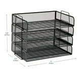 Mind Reader Stackable Paper Tray, Desktop Organizer, File Storage ...